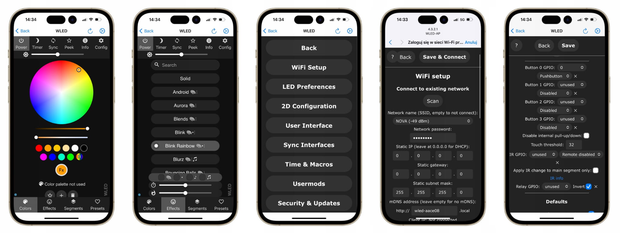 Sterownik do taśm cyfrowych LED WLED Magic Pixel RGBIC WiFi ESP8266 ...